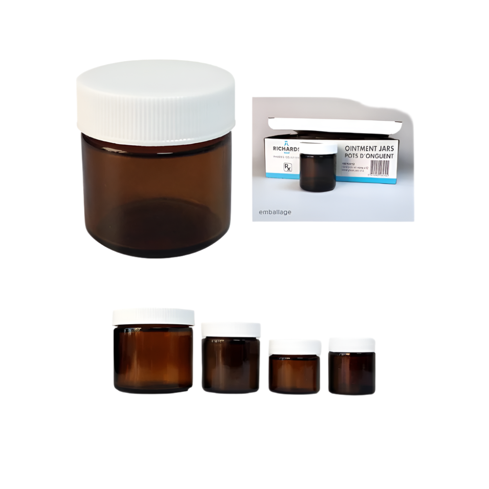 Richards Glass Ointment Jars – Roha Health